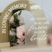 In Loving Memory Double Arched Acrylic Sign | Modern Acrylic Sign ...