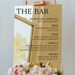 Bar Menu Mirror Acrylic Wedding Sign | Mirror Welcome Wedding Sign ...