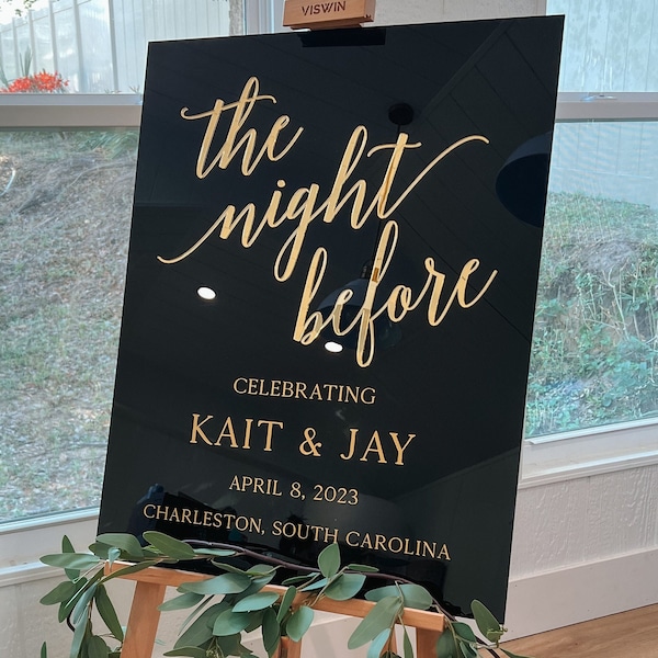 The Night Before Welcome Sign - Etsy