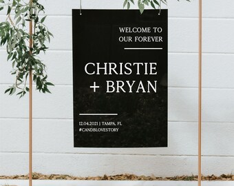 Modern Calligraphy Welcome Sign Wedding Signage WS34 | Etsy
