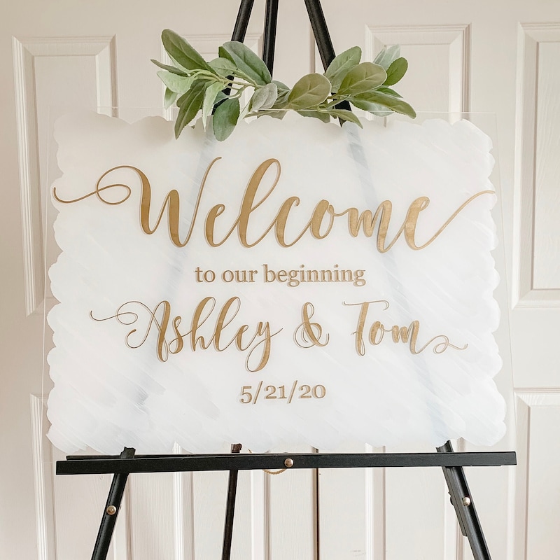 Plexiglass Wedding Sign - Etsy