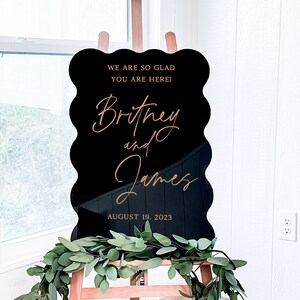 3D Acrylic Wavy Wedding Welcome Sign Wavy Acrylic Welcome - Etsy