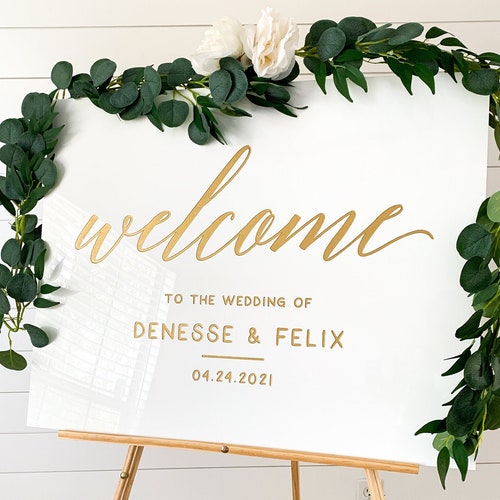 Personalized Painted Back Welcome Sign Brushed Back Acrylic | Etsy