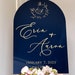 Arch Welcome Sign With Custom Logo | Modern Welcome Sign | Boho Wedding ...