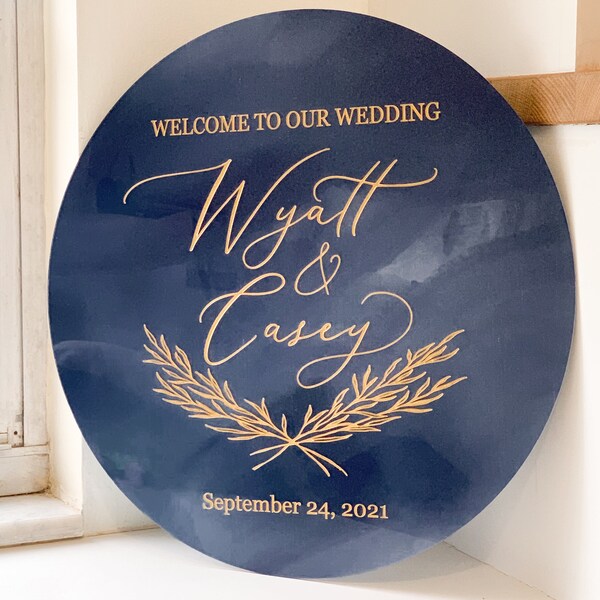 Round Welcome Sign - Etsy