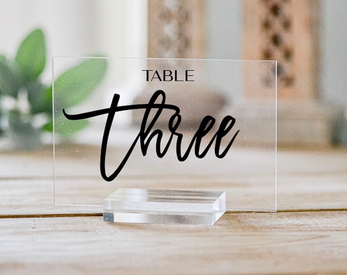 Acrylic Reserved Table Sign Acrylic Wedding Signs Minimalist - Etsy