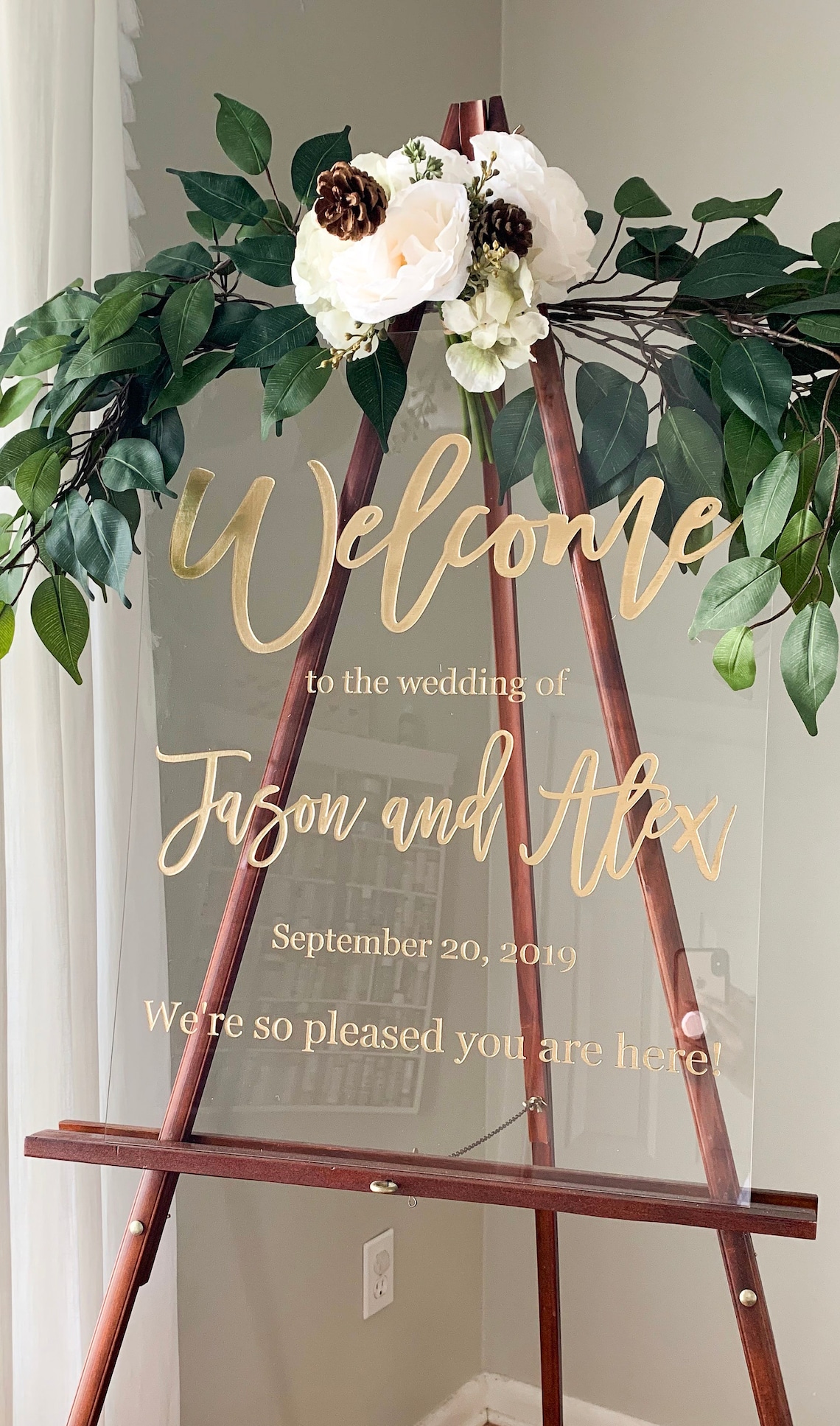 Personalized Gold Welcome Sign Acrylic Welcome Sign Modern - Etsy