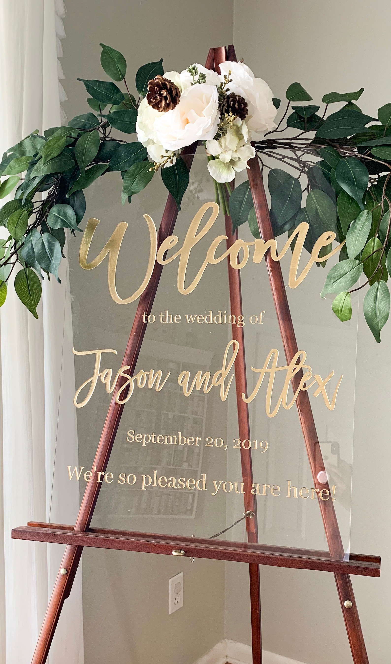 Personalized Gold Welcome Sign Acrylic Welcome Sign Modern - Etsy