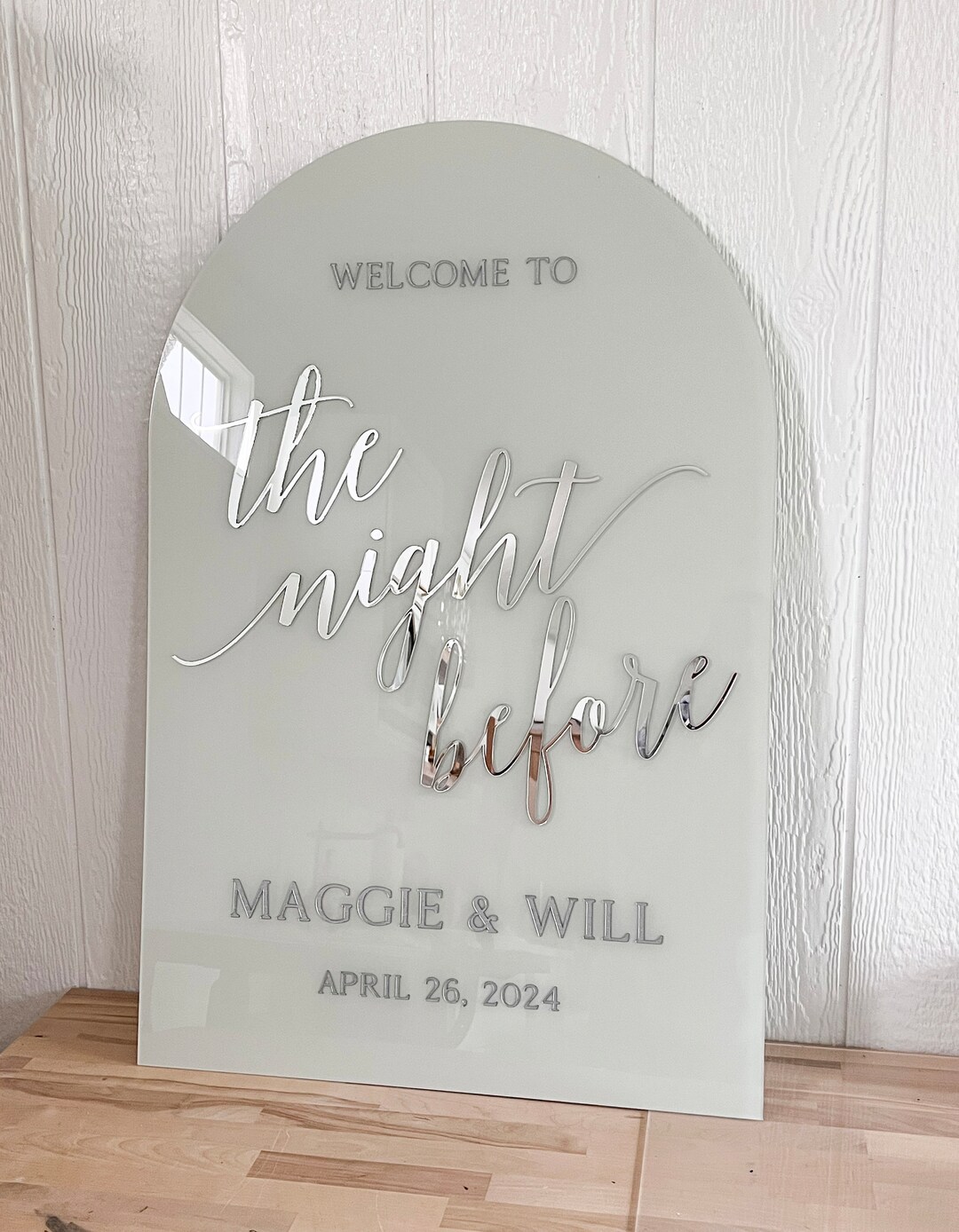 The Night Before 3D Welcome Sign | Rehearsal Dinner Acrylic Welcome ...