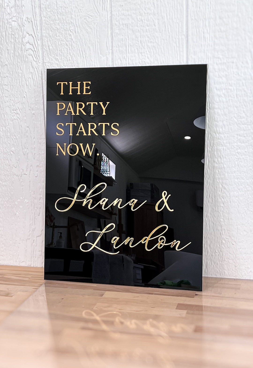 The Party Starts Now 3D Welcome Sign | 3D Acrylic Welcome Sign ...