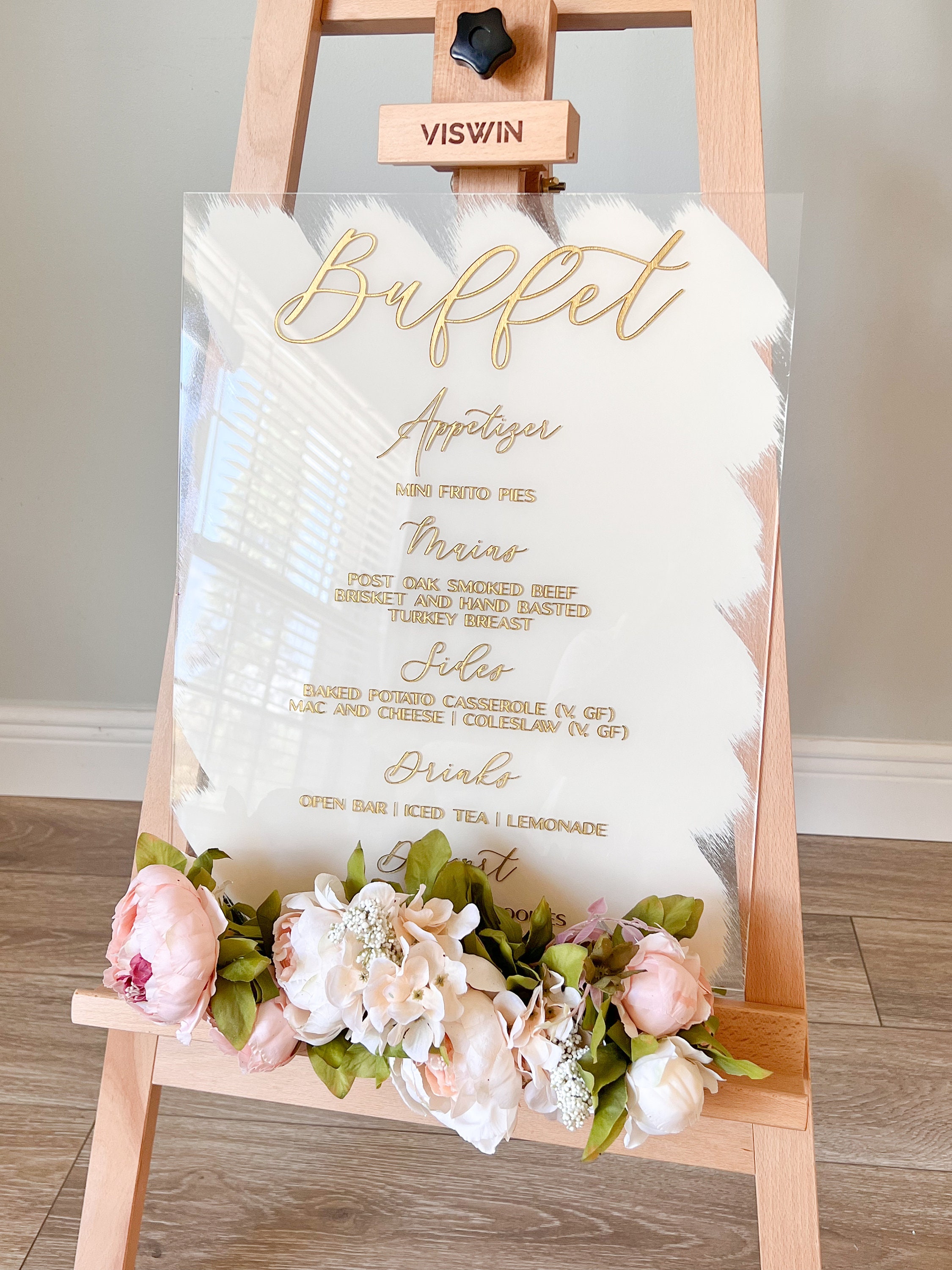 Buffet Acrylic Sign | Acrylic Menu | Custom Acrylic Buffet Sign - Etsy