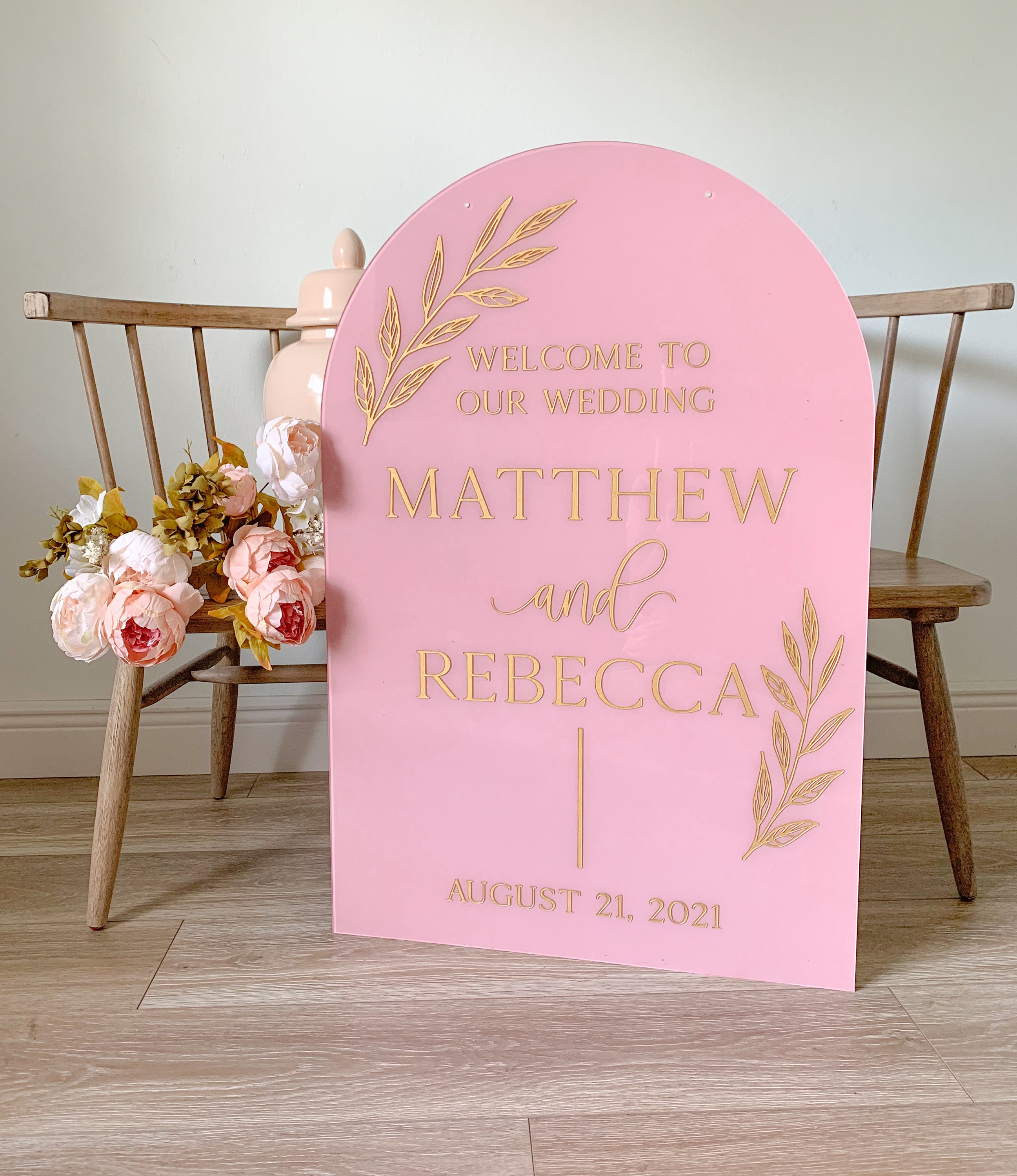 Solid Painted Back Arch Welcome Sign Modern Welcome Sign | Etsy