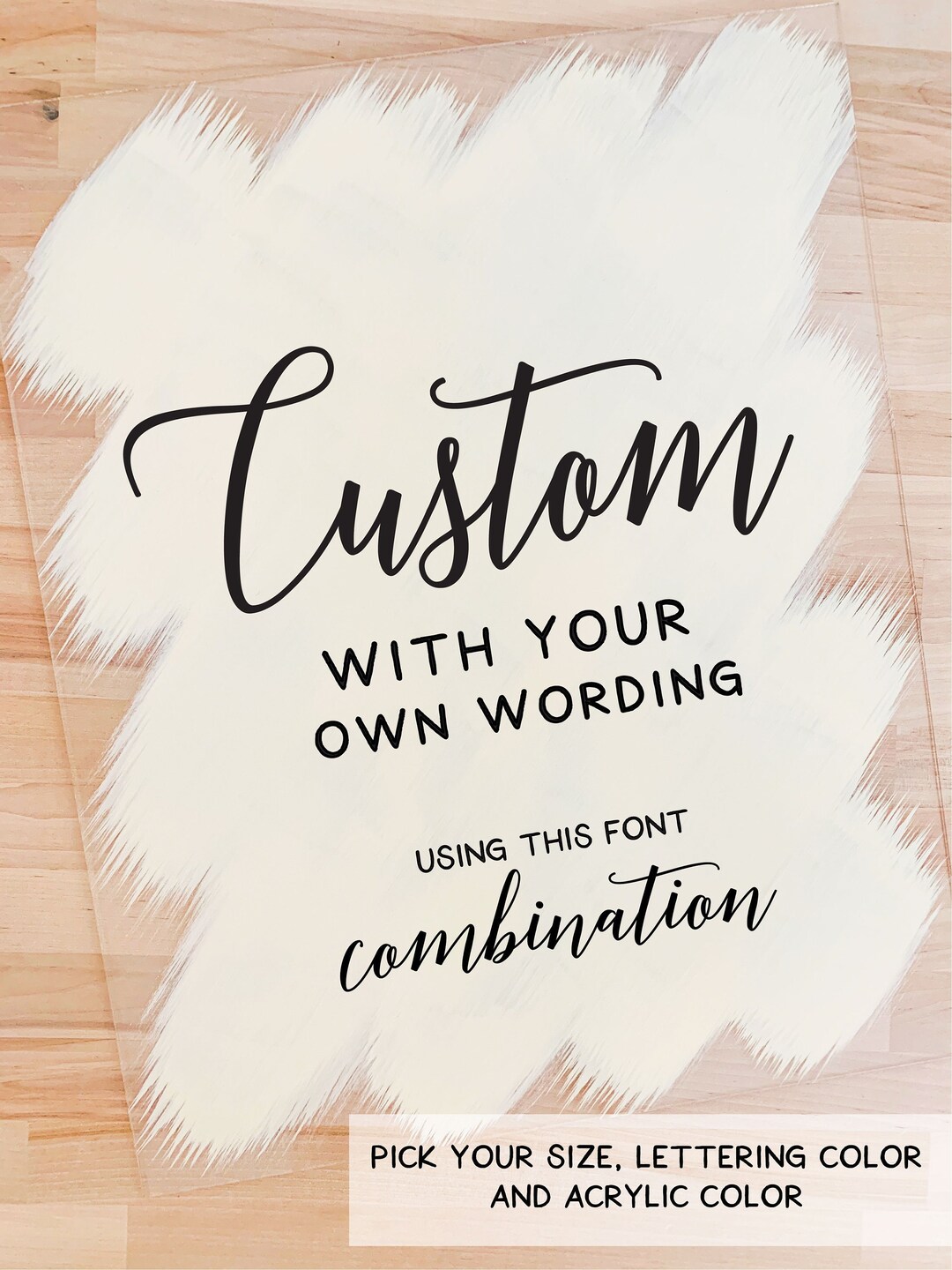 Custom Acrylic Sign Customize With Your Own Wording Personalized ...