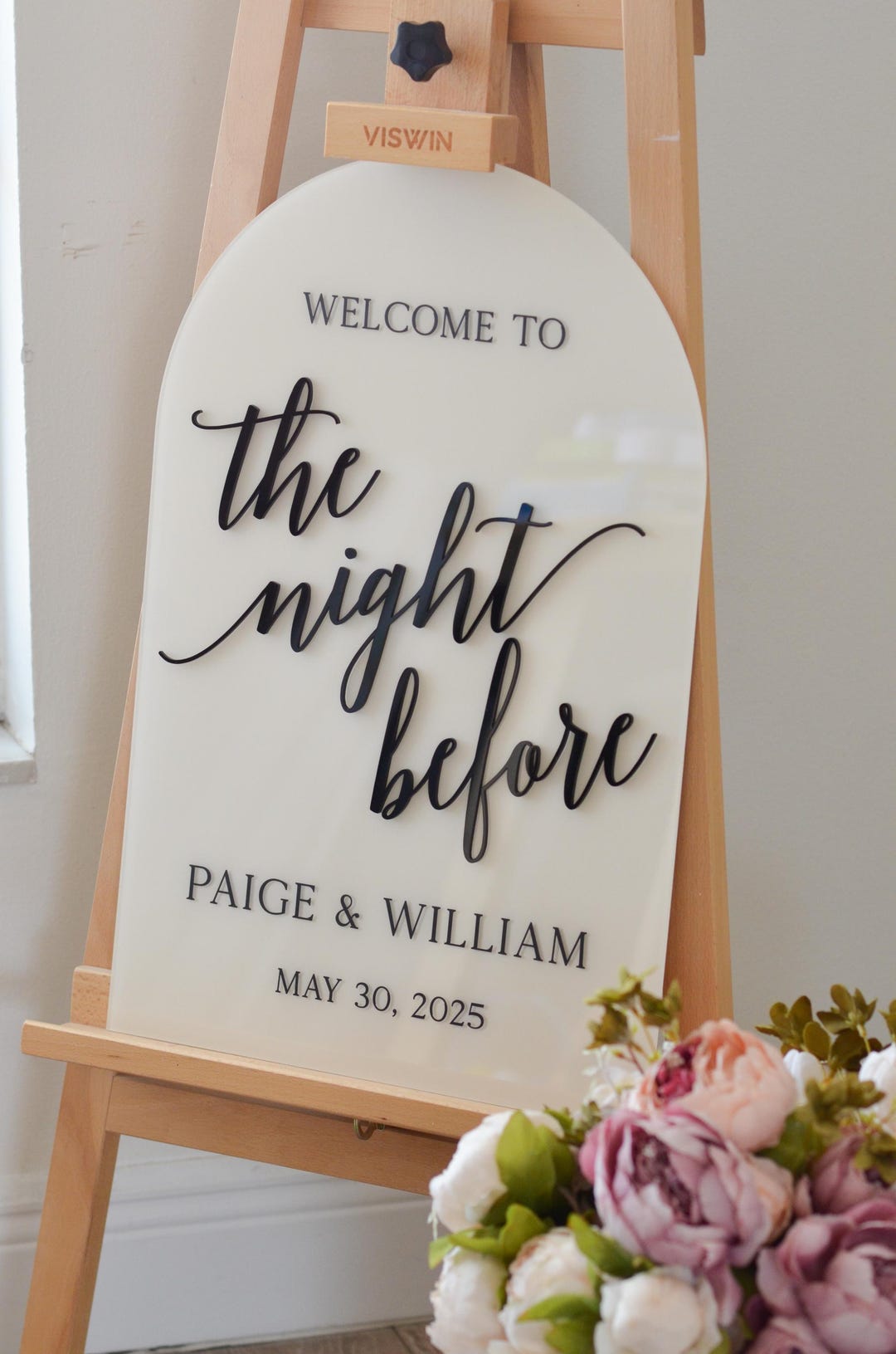 ARCH the Night Before 3D Welcome Sign | Rehearsal Dinner Acrylic ...