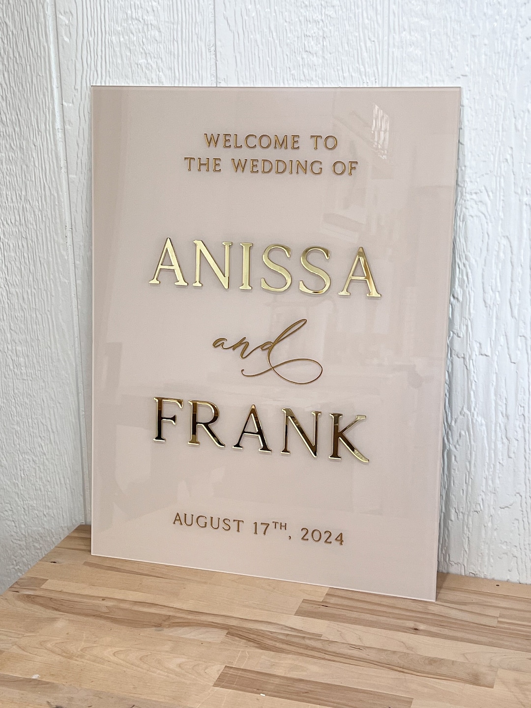 3D Welcome to the Wedding | Acrylic Welcome Sign | 3D Mirror Wedding ...