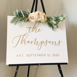 Personalized Acrylic Welcome Sign, Modern Calligraphy Signs | Custom ...