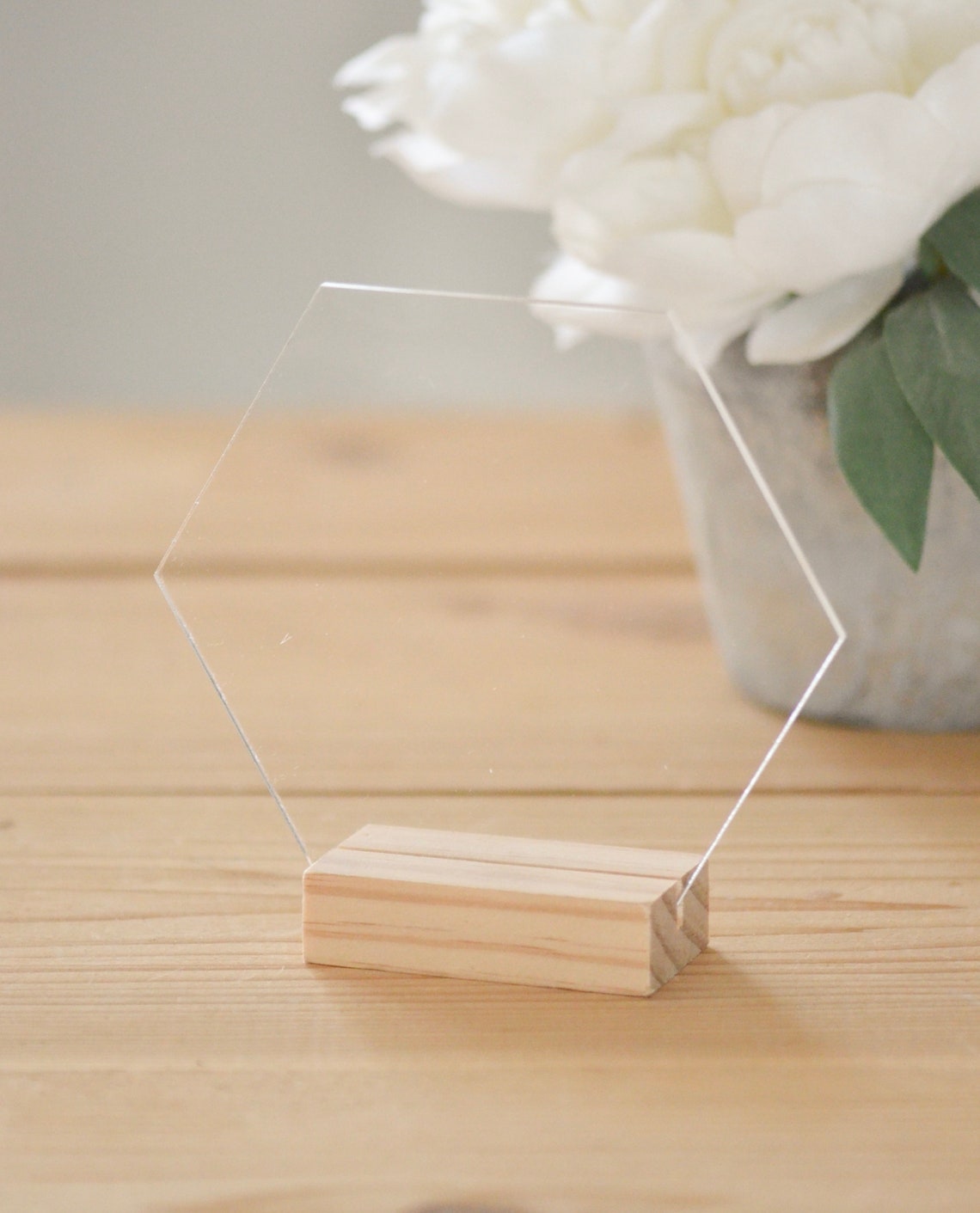 Blank Acrylic Table Number, 5" Hexagon Acrylic Sign, Blank Acrylic ...