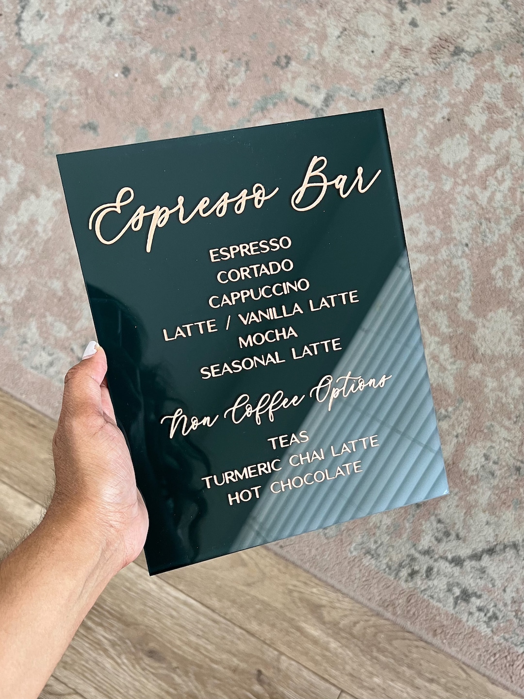 Custom Coffee Bar Sign | Acrylic Coffee Menu Sign - Etsy