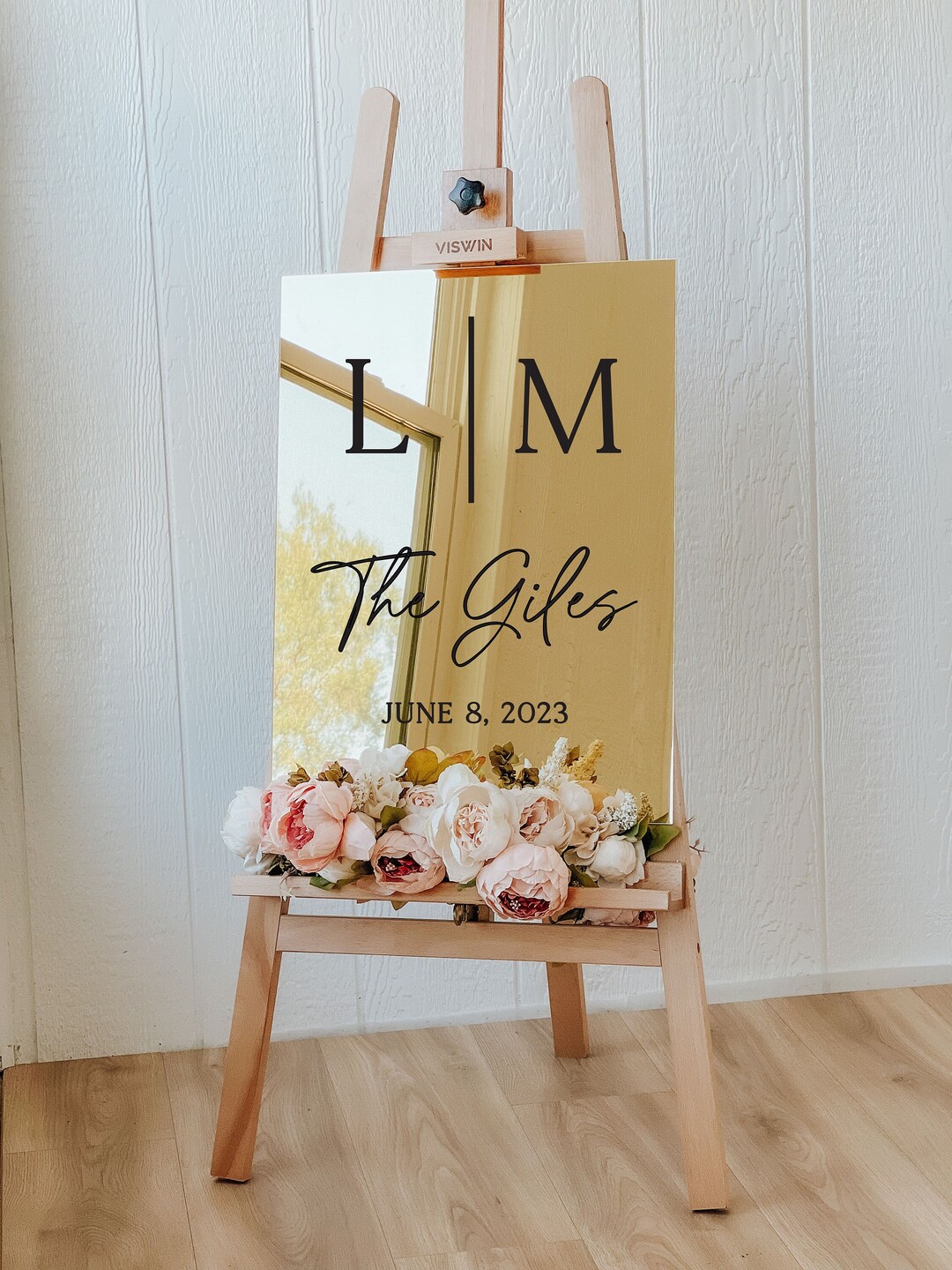 Last Name Acrylic Welcome Sign | Mirror Acrylic Family Name Wedding ...