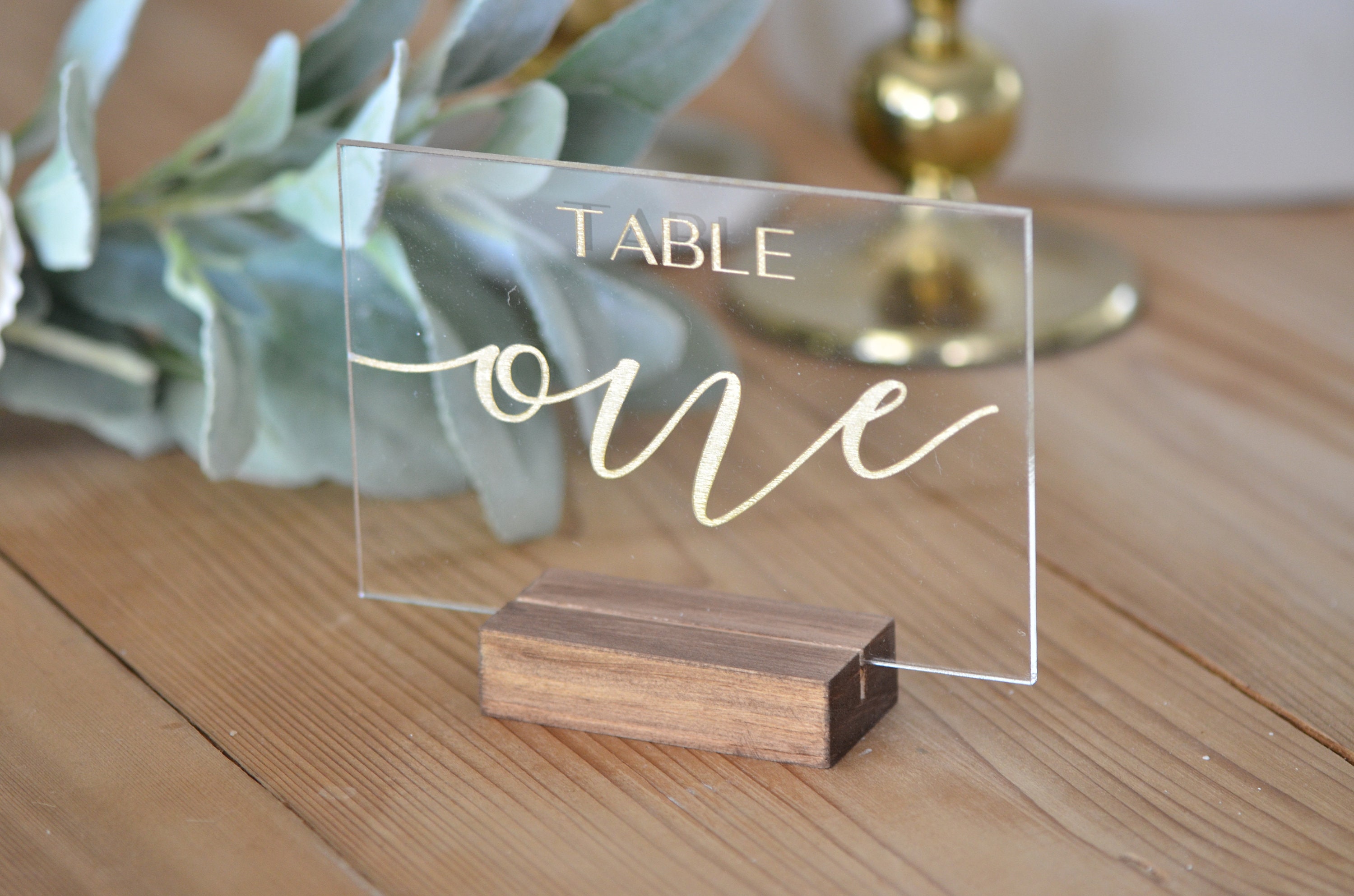 Acrylic Modern Calligraphy Table Numbers Wedding Acrylic - Etsy