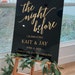 The Night Before 3D Welcome Sign | Rehearsal Dinner Acrylic Welcome ...