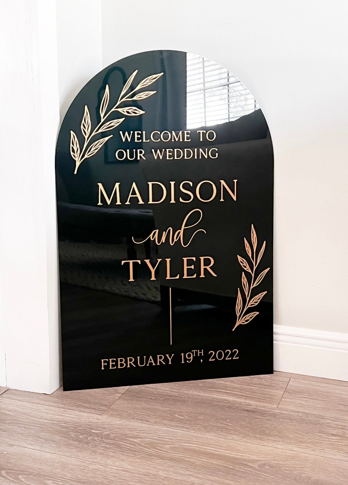 Solid Painted Back Arch Welcome Sign Modern Welcome Sign - Etsy