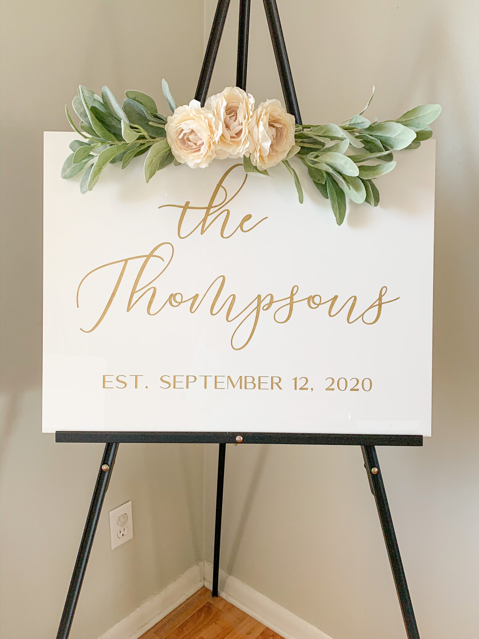 Personalized Acrylic Welcome Sign Modern Calligraphy Signs - Etsy