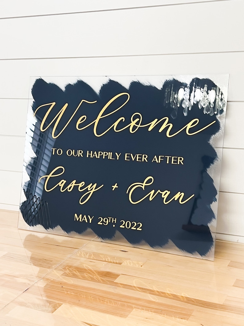 Wedding Welcome Sign Welcome to Our Happily Ever After - Etsy