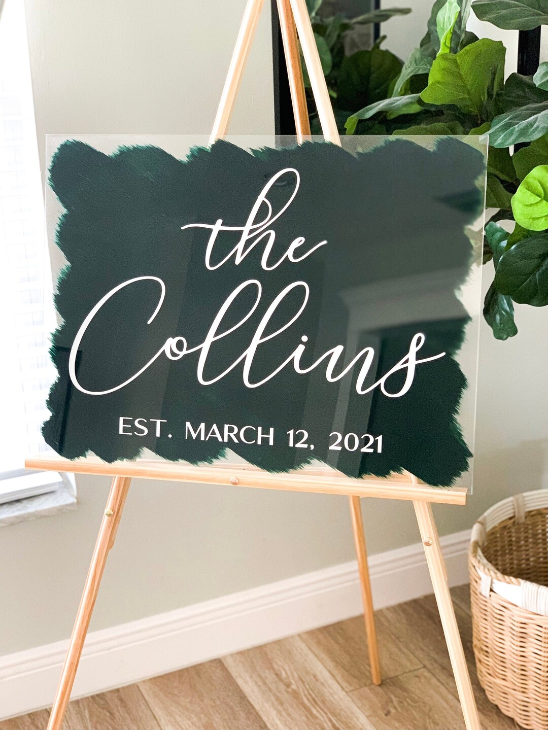 Personalized Acrylic Welcome Sign, Modern Calligraphy Signs -WS19 - Etsy