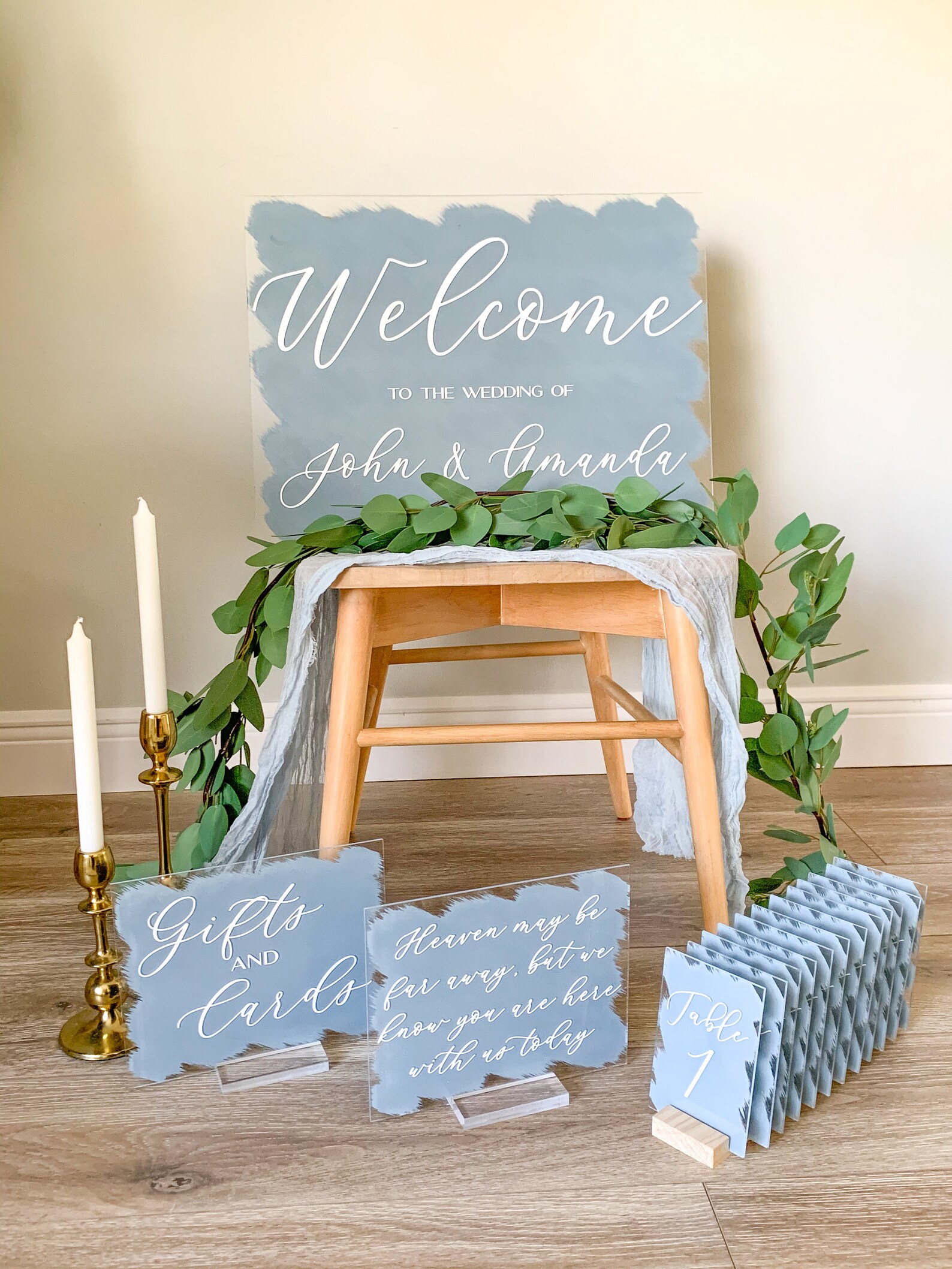 Acrylic Wedding Signs Bundle Acrylic Sign Package Custom - Etsy