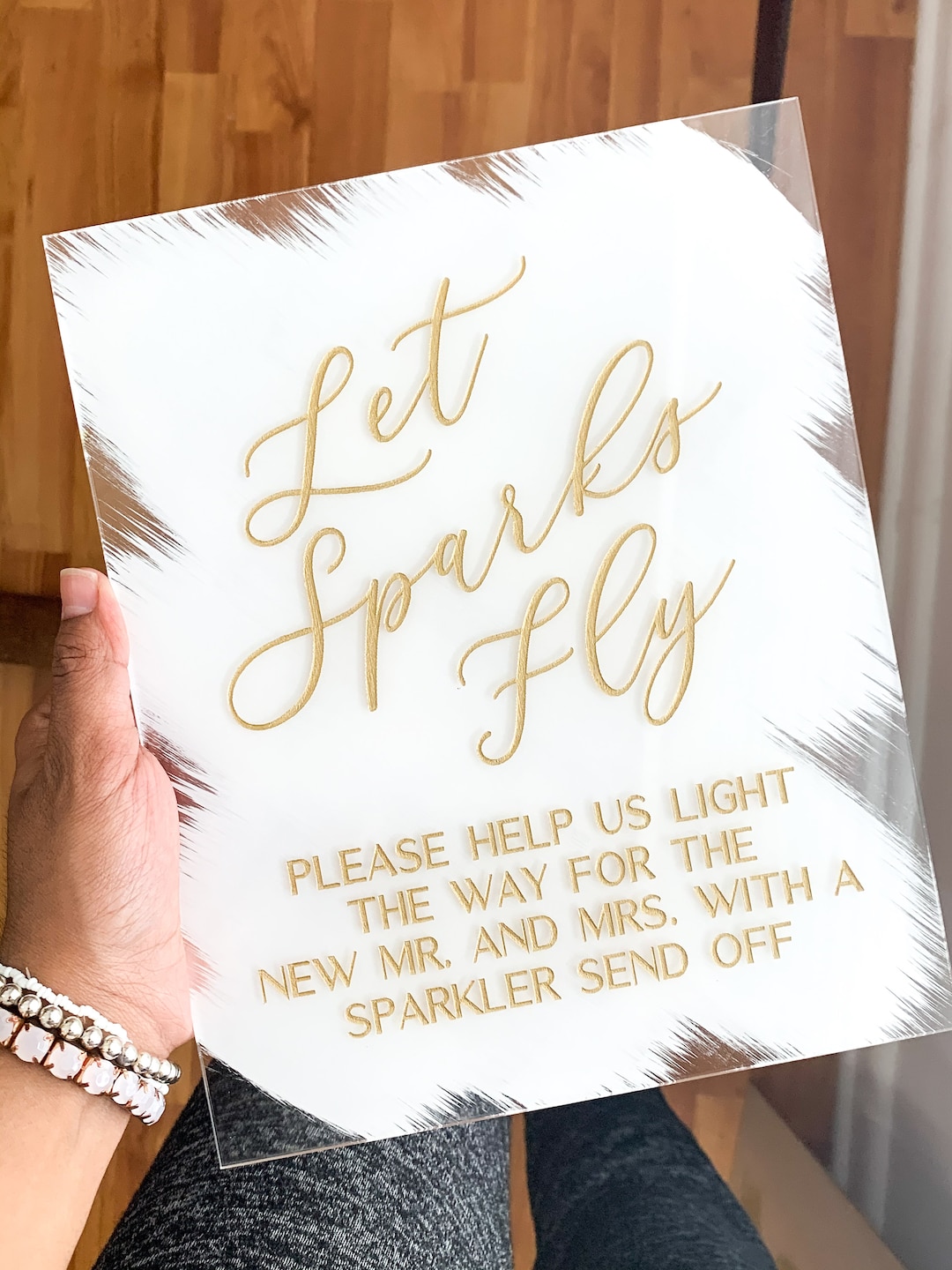 Let Sparks Fly Acrylic Sign | Painted Acrylic Sign, Custom Acrylic Sign ...