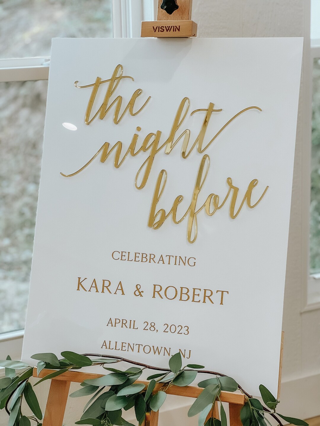 The Night Before 3D Welcome Sign | Rehearsal Dinner Acrylic Welcome ...