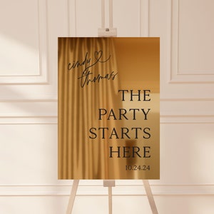 The Party Starts Here Sign | Wedding Reception Sign | Wedding Acrylic ...