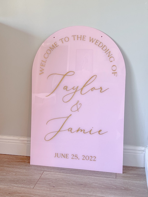 Modern Calligraphy Arch Welcome Sign Modern Welcome Sign | Etsy