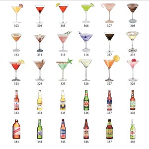 Signature Cocktail Mirror Acrylic Sign } Bar Menu Modern Calligraphy ...