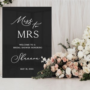 Miss to Mrs 3D Welcome Sign | 3D Bridal Shower Welcome Sign | Wedding ...