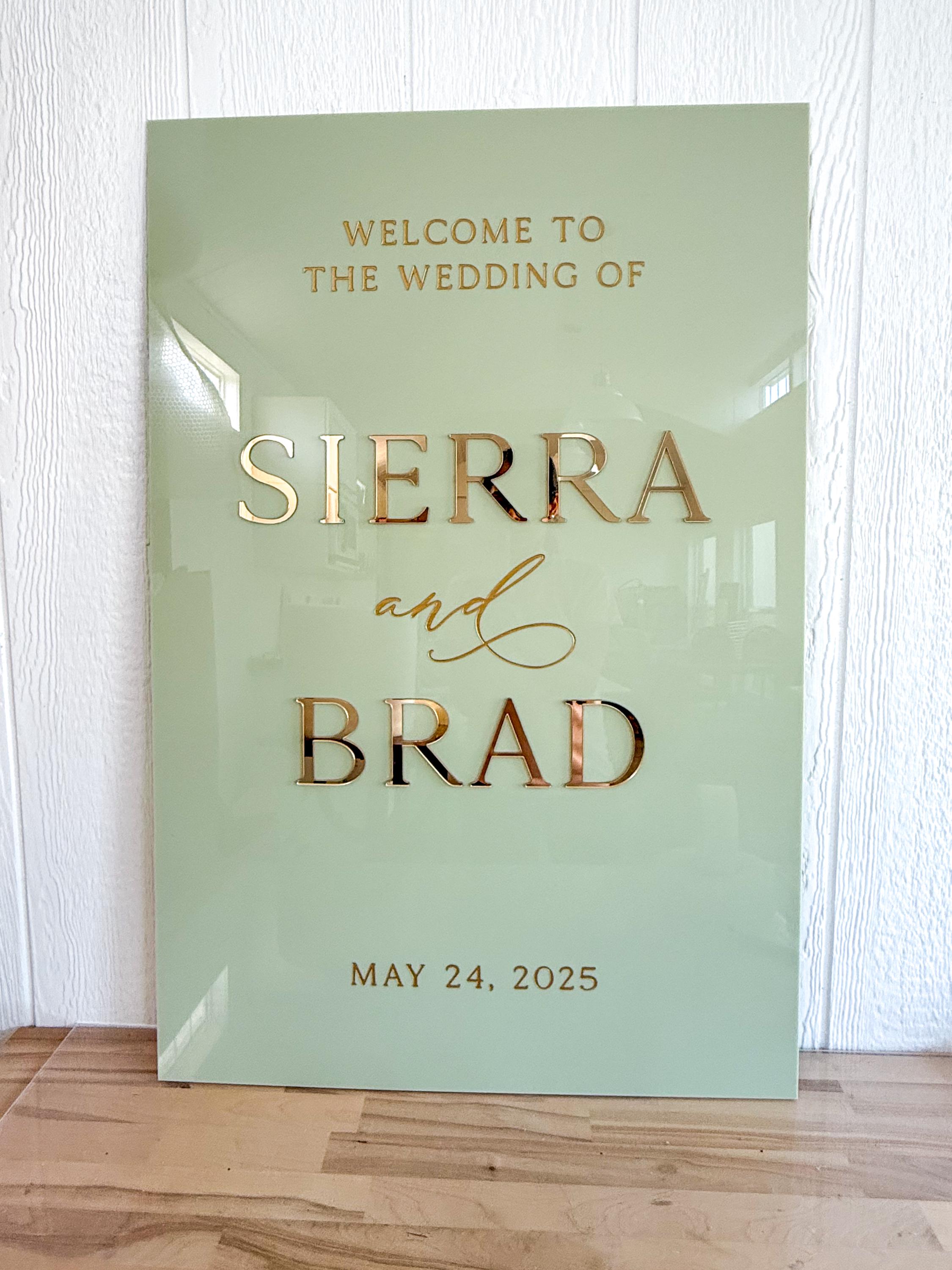 3D Welcome to the Wedding | Acrylic Welcome Sign | 3D Mirror Wedding ...