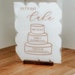 Acrylic Cake Menu Sign | Wedding Cake Flavors Sign | Cake Table Sign ...