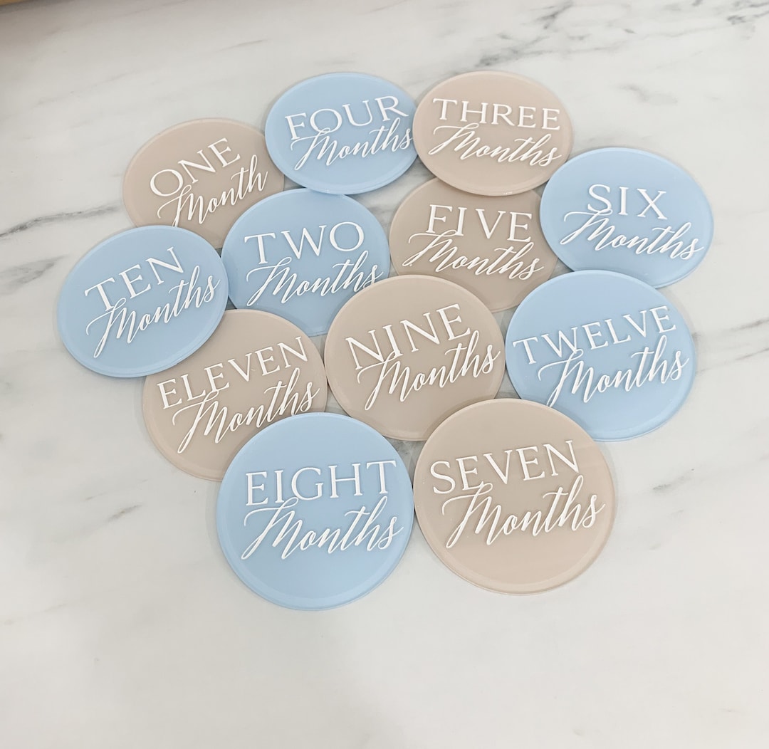 Engraved Baby Milestone Acrylic Signs | Custom Acrylic Baby Plaque ...