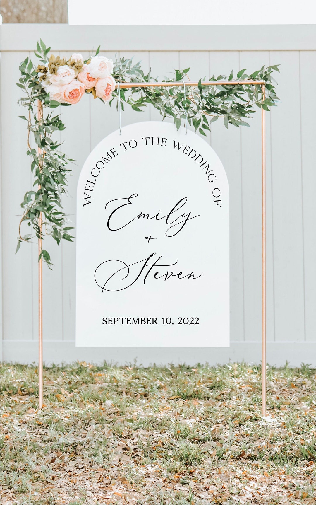 Modern Calligraphy Arch Welcome Sign | Modern Welcome Sign | Boho ...