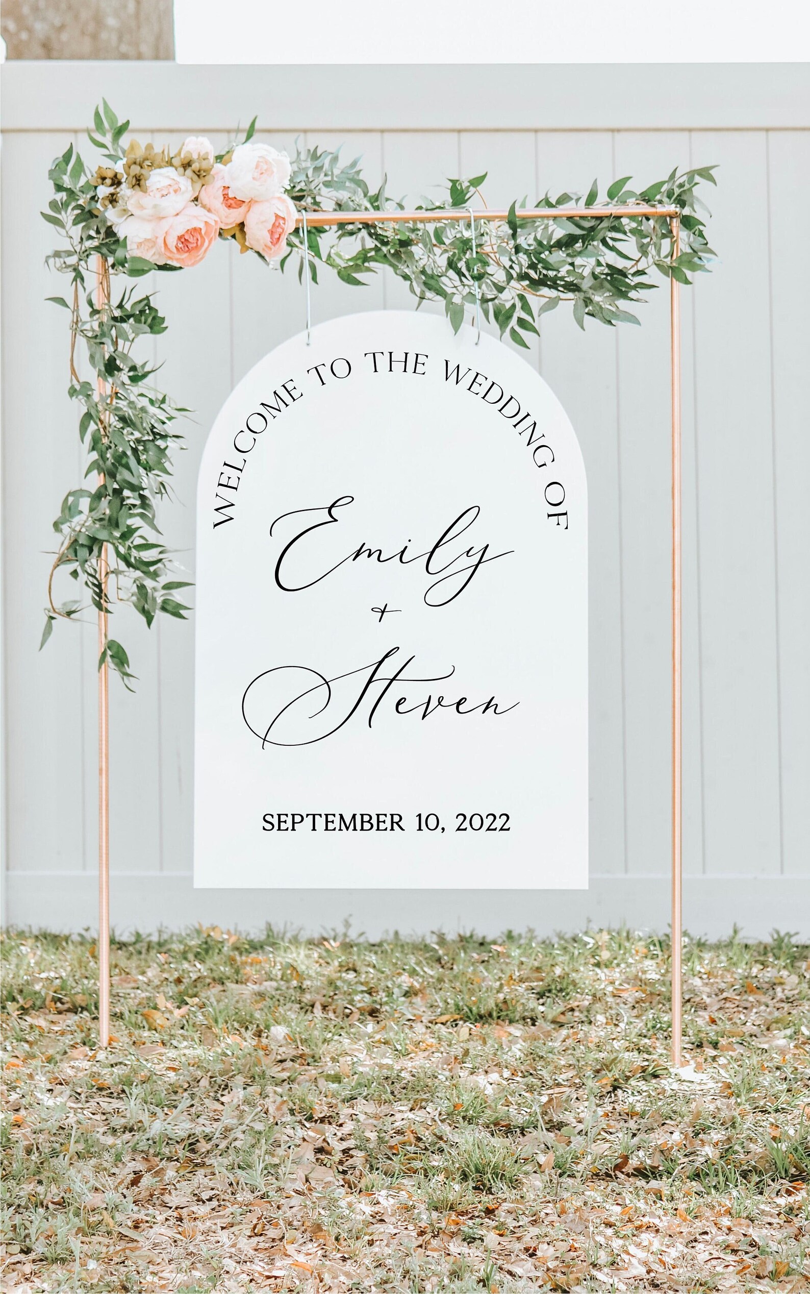 Modern Calligraphy Arch Welcome Sign | Modern Welcome Sign | Boho ...