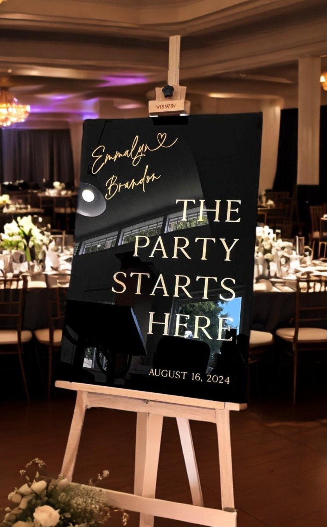 3D the Party Starts Here Sign | Wedding Reception Sign | Wedding ...