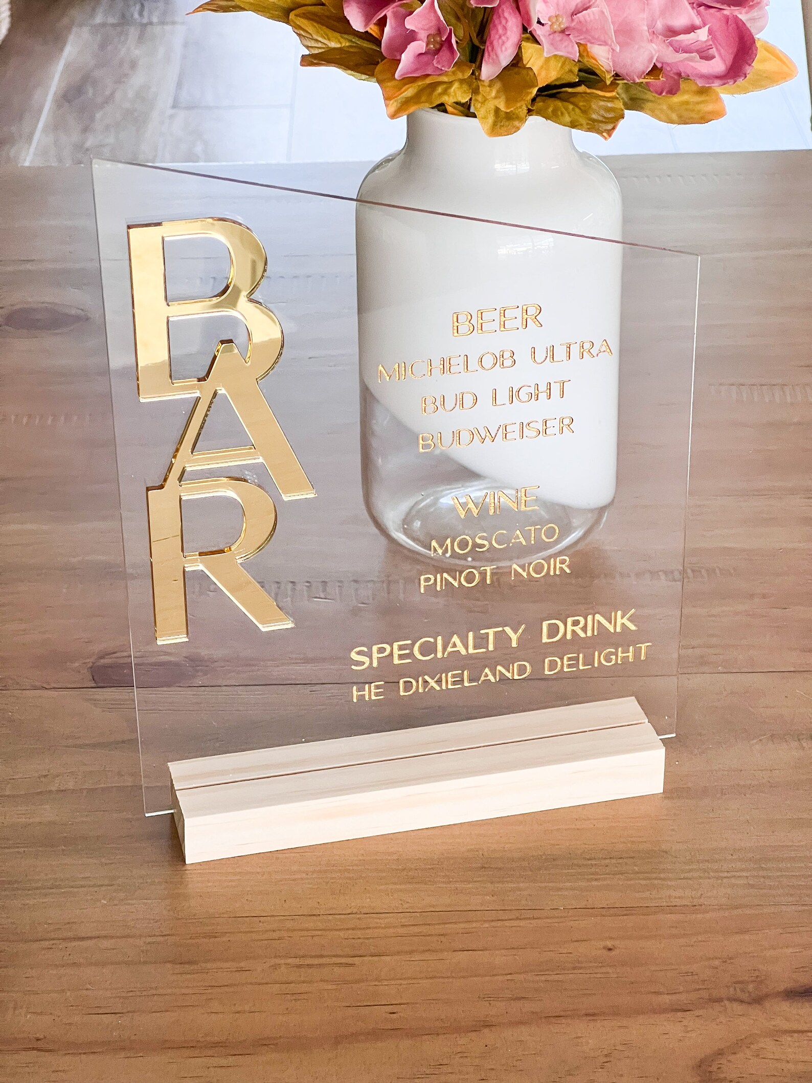 3D Bar Acrylic Sign | Drinks Menu | Acrylic Bar Sign - Etsy