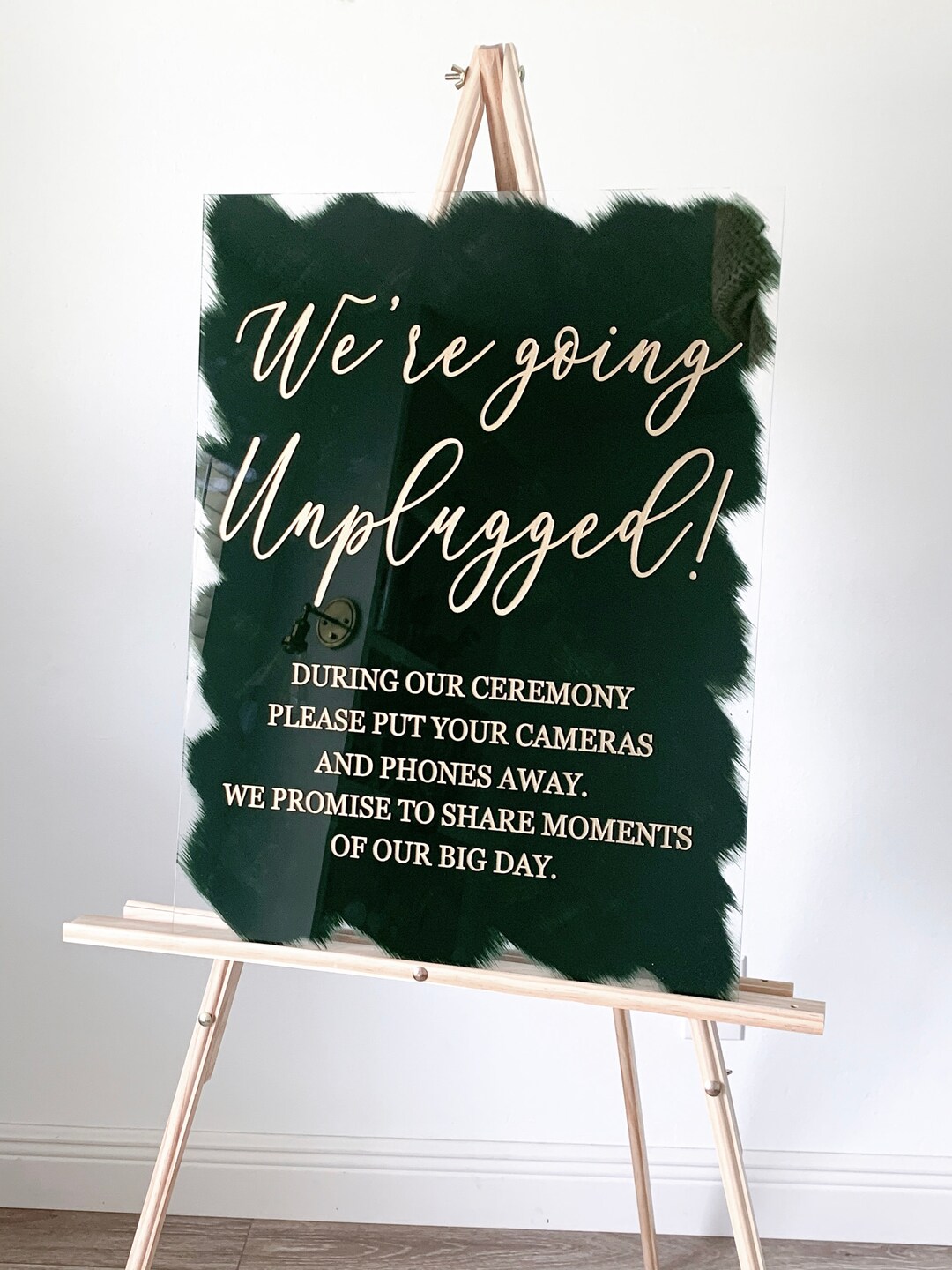 Acrylic Unplugged Ceremony Sign | Welcome to Our Unplugged Ceremony ...