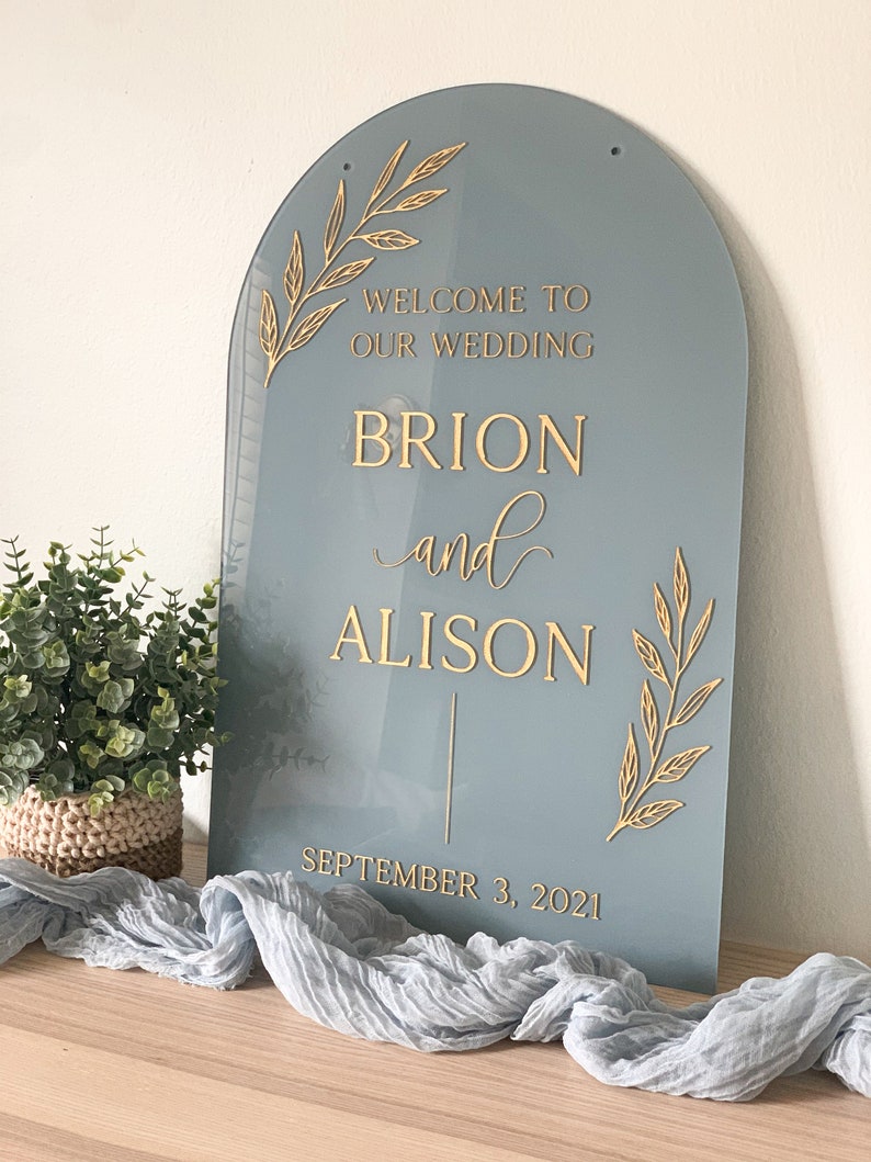 Solid Painted Back Arch Welcome Sign Modern Welcome Sign - Etsy