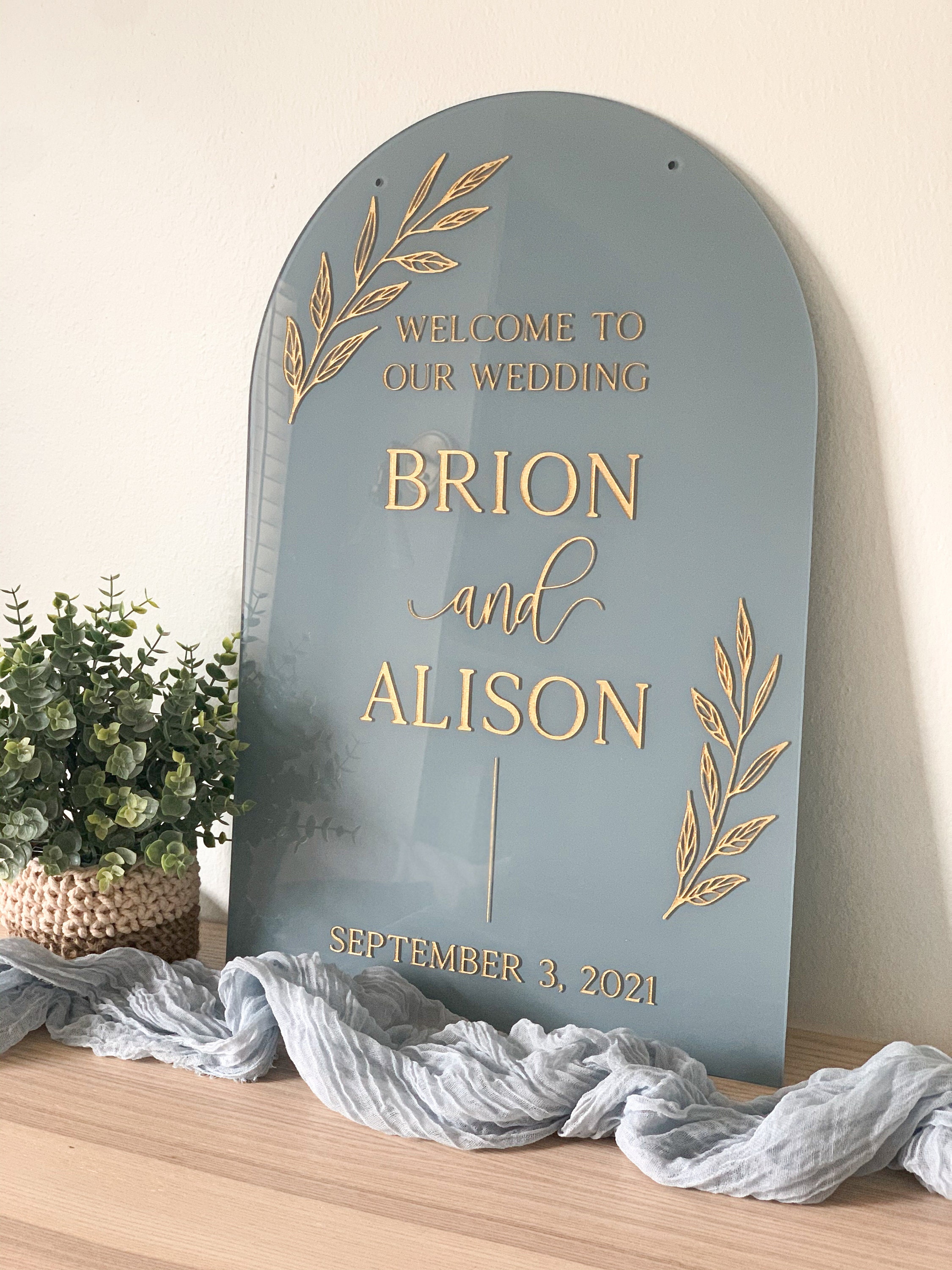 Solid Painted Back Arch Welcome Sign Modern Welcome Sign | Etsy