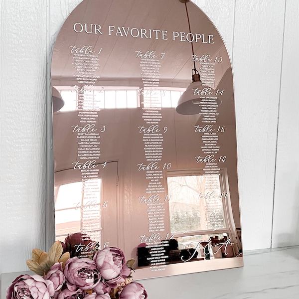 Mirror Seating Chart - Etsy
