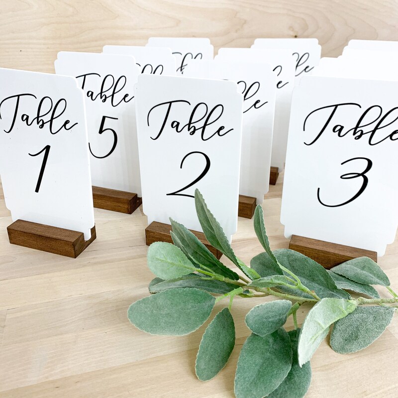 White Table Numbers - Etsy