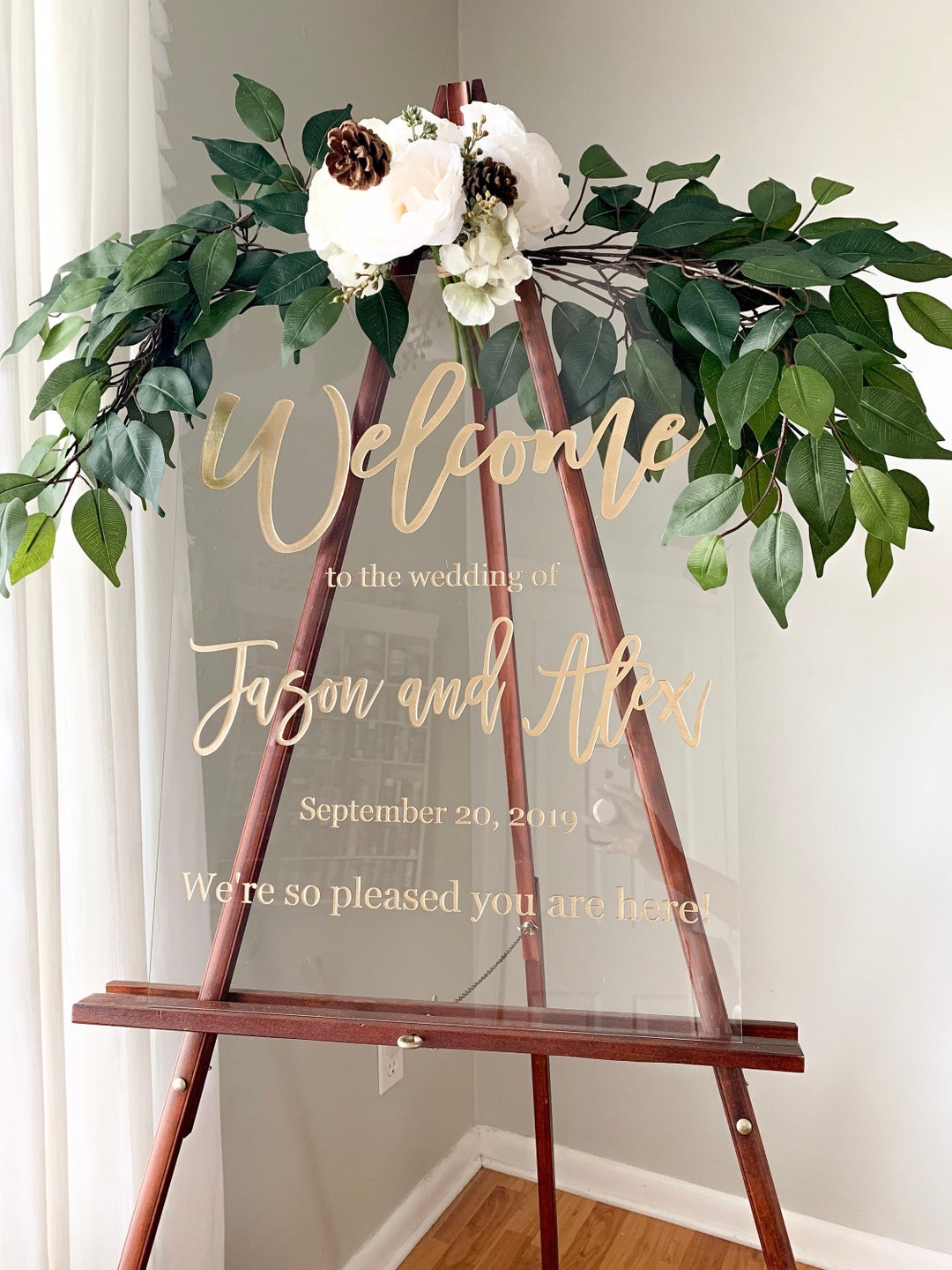 Personalized Gold Welcome Sign, Acrylic Welcome Sign, Modern ...