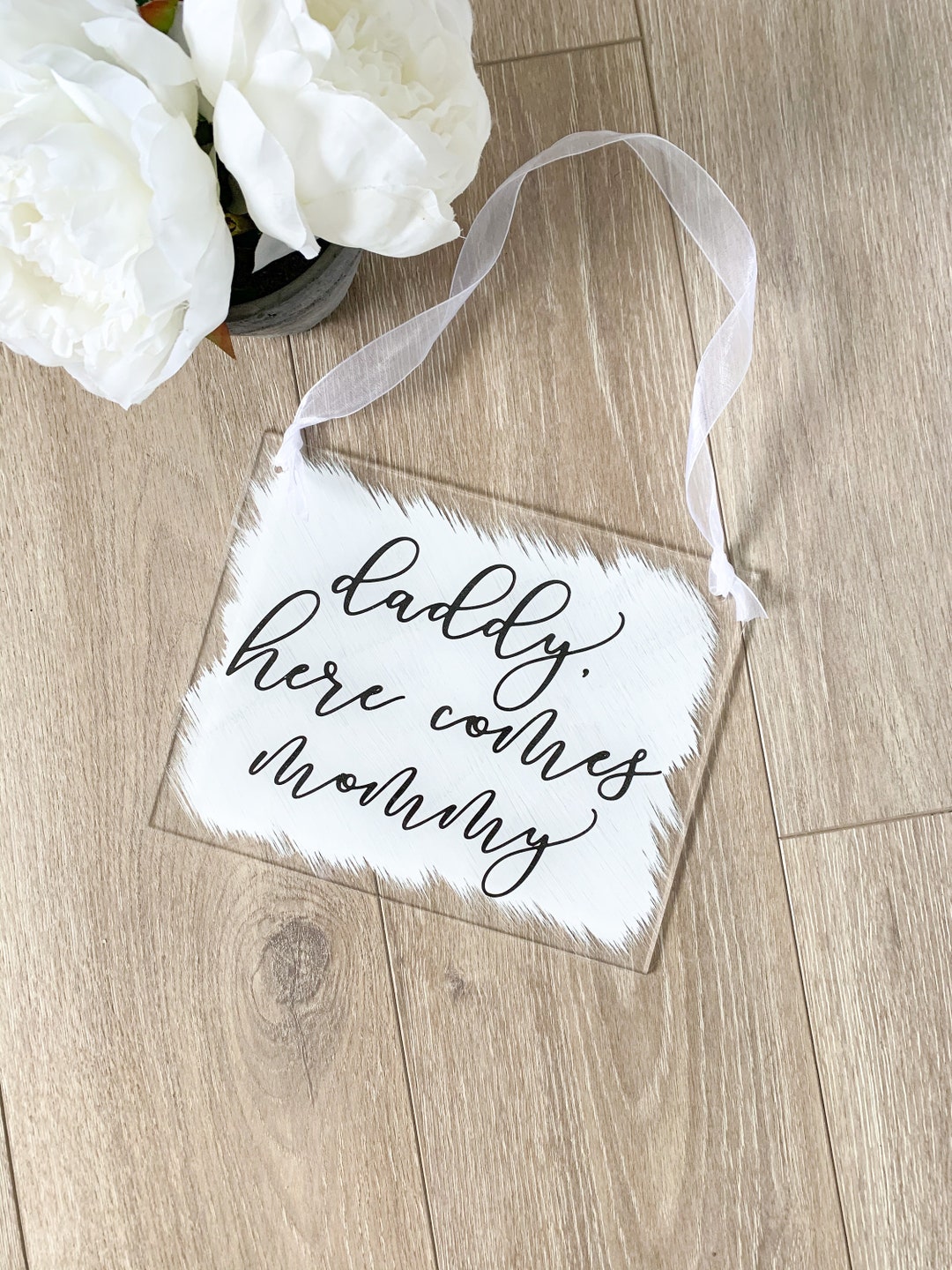 Ring Bearer Acrylic Sign, Painted Wedding Sign, Flower Girl Sign ...